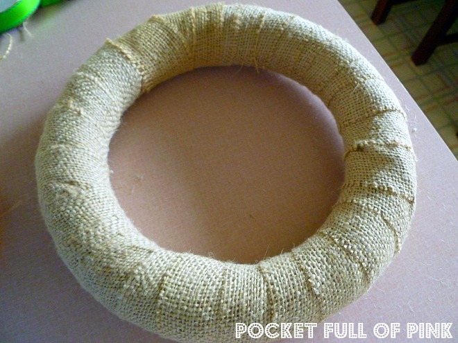 Pocket Full of Pink: Green St. Patrick's Day Wreath {tutorial}