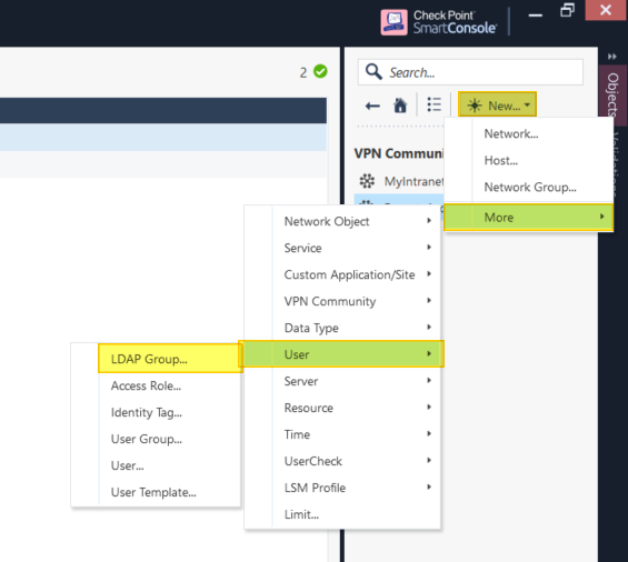 Customizing Checkpoint to accept VPN connection from domain joined ...