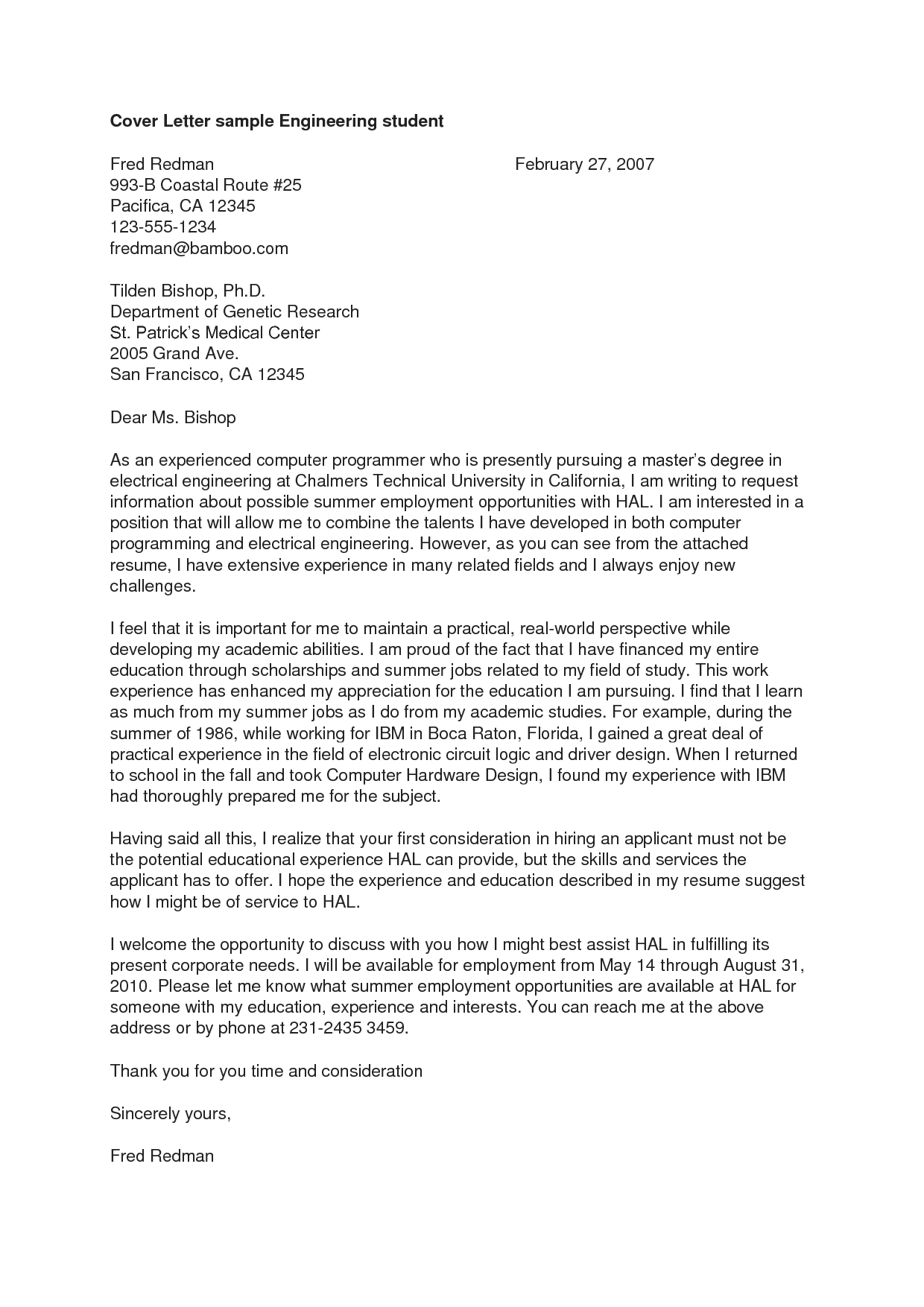 Civil Engineering Internship Cover Letter Samples Sample Letter Civil Engineering Internship Cover Letter Samples Sample Letter