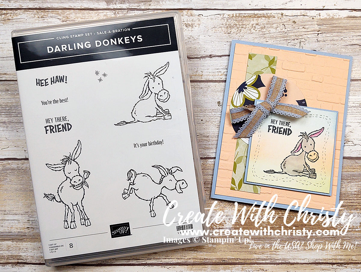 A Darling Donkeys Card For a Friend [Create With Christy]