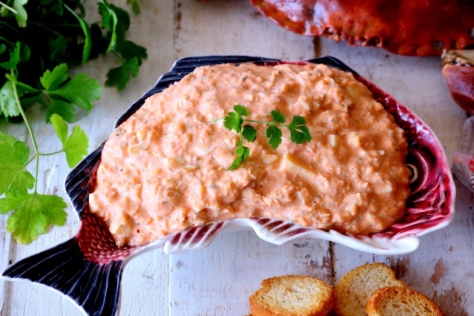 Nárwen's Cuisine - Sabores do Mundo : Sapateira Recheada com Molho Cocktail