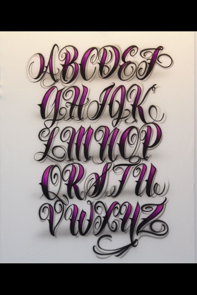 Graffiti Fancy Script Alphabet Letters - Formal Letter