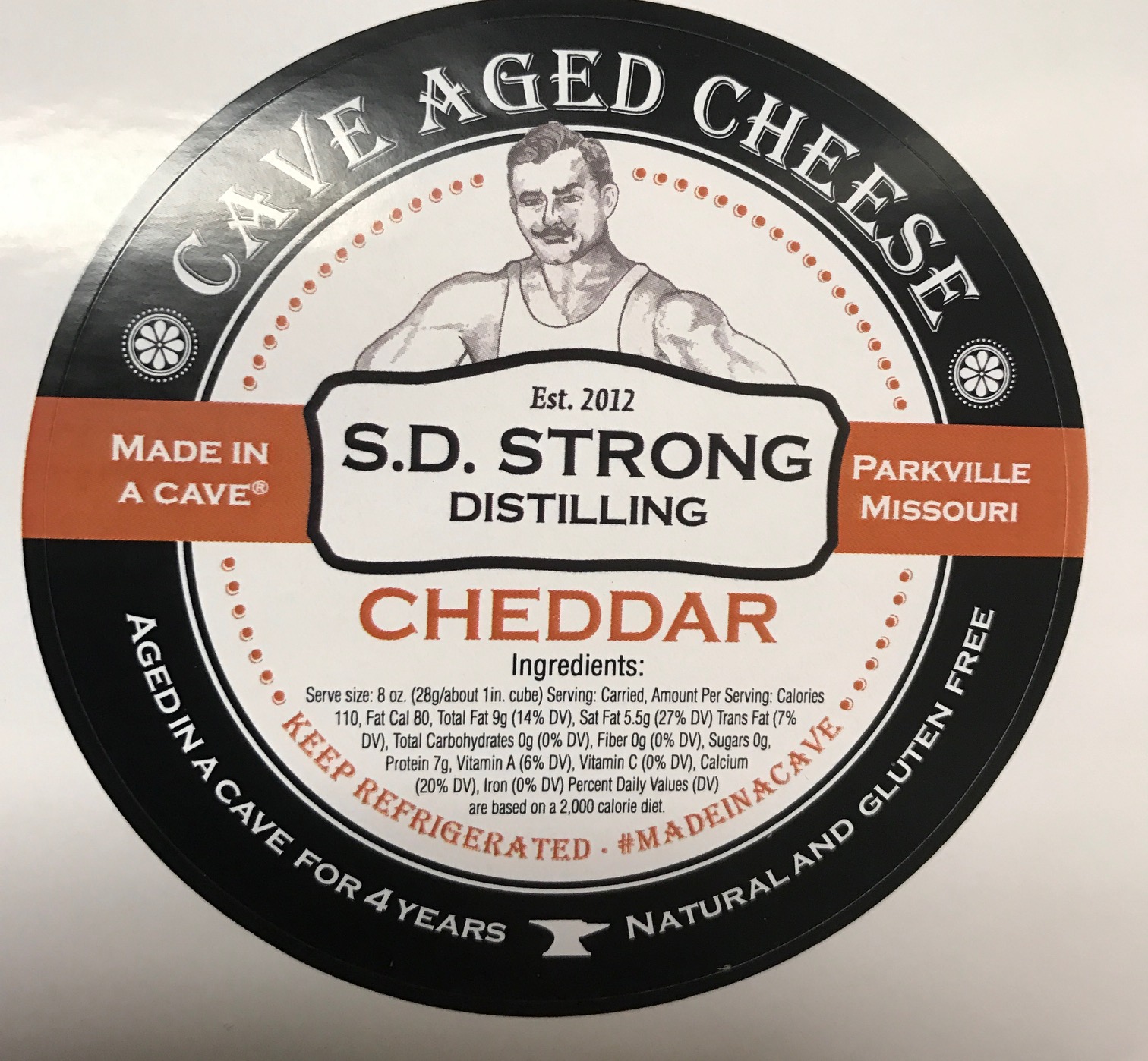 The Wine and Cheese Place: S.D. Strong Cave Aged 4 Year Old Cheddar