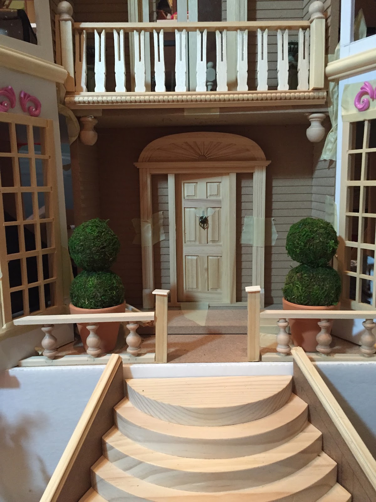 Jocelyn's Mountfield Dollhouse: Porch Railings made from Mini Flat ...