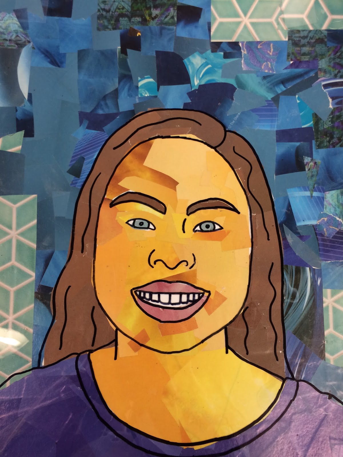 Mrs. Wille's Art Room: 6th grade self-portrait collages