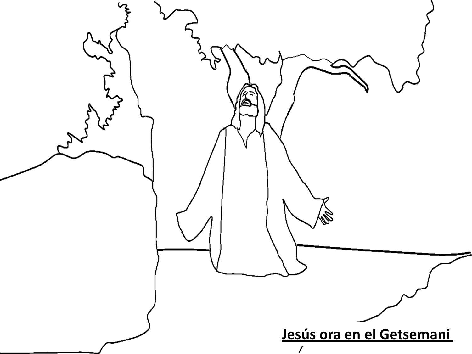 JESÚS ORA EN EL GETSEMANÍ - CLASE DESCARGABLE PARA NIÑOS - - Mar de ...