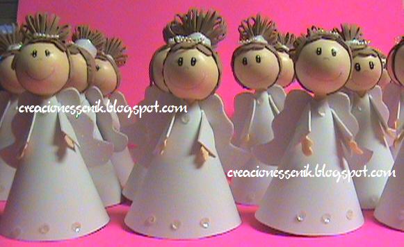 Angel en foami para centro de mesa - Imagui