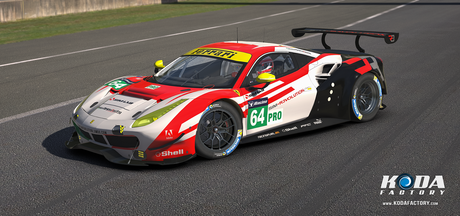 Koda Factory: Team Sim-R3volution Ferrari 488 GTE | iRacing