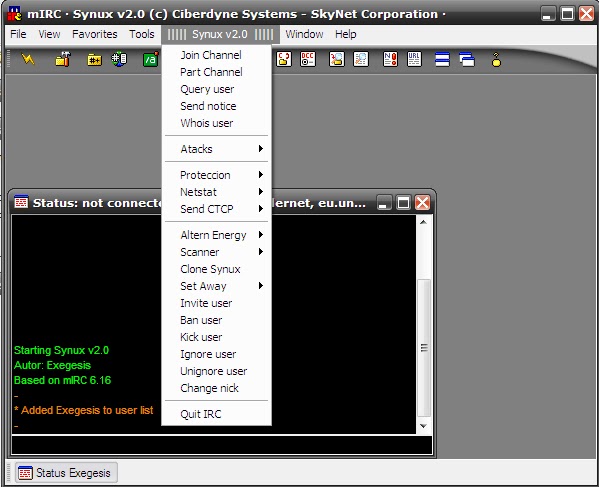 Synux IT Seguridad Informática: Synux mIRC Script