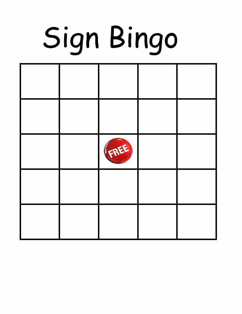 Safety Sign Bingo Printable Free - Printable Templates