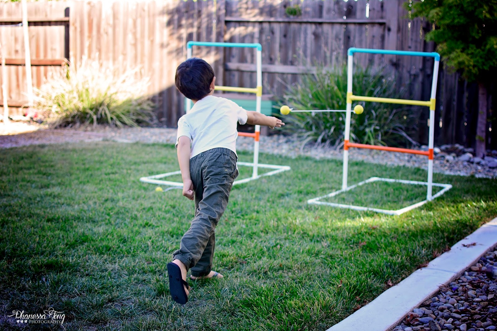 Phanessa's Crafts: DIY Ladder Ball Stand
