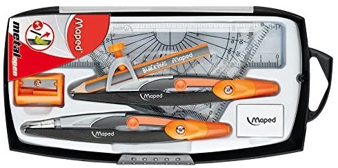 Maped Metal Open Compass - 9 Pcs Set - (Colors May Vary) Rs.149 Only