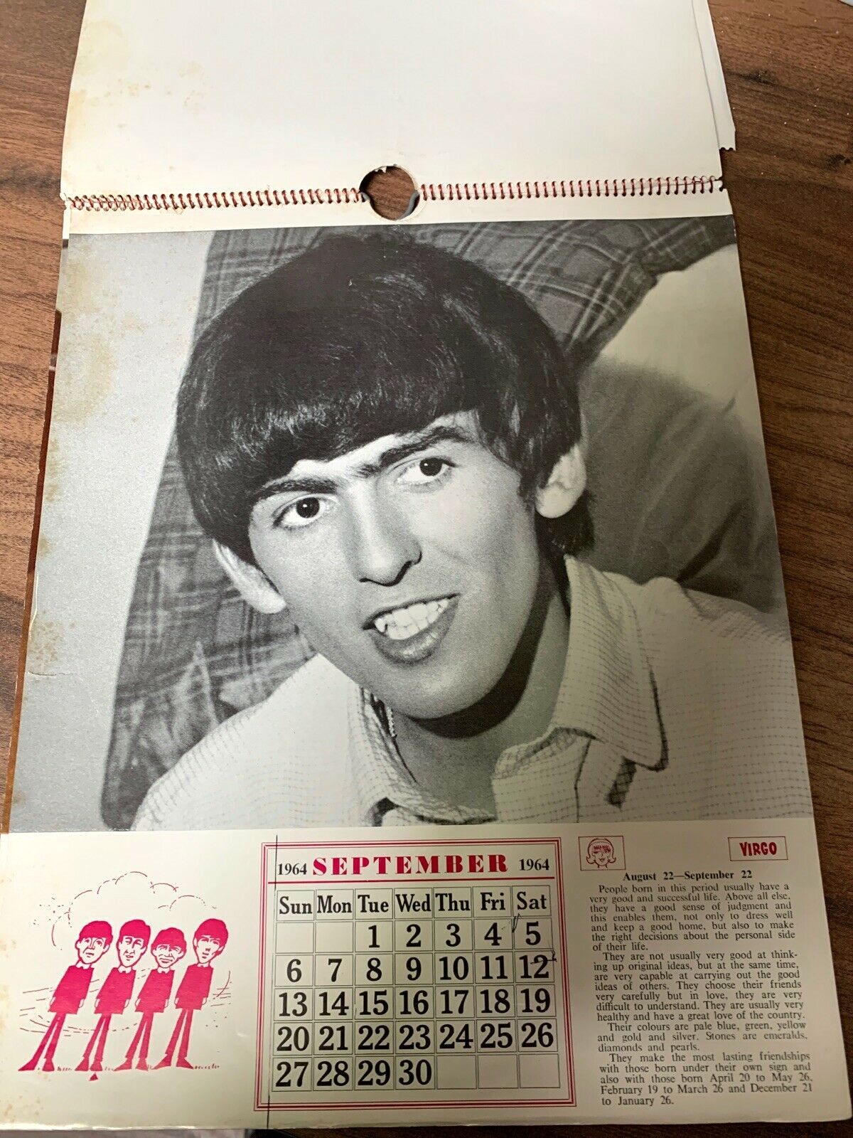 Artifact: Official 1964 Beatles calendar, UK