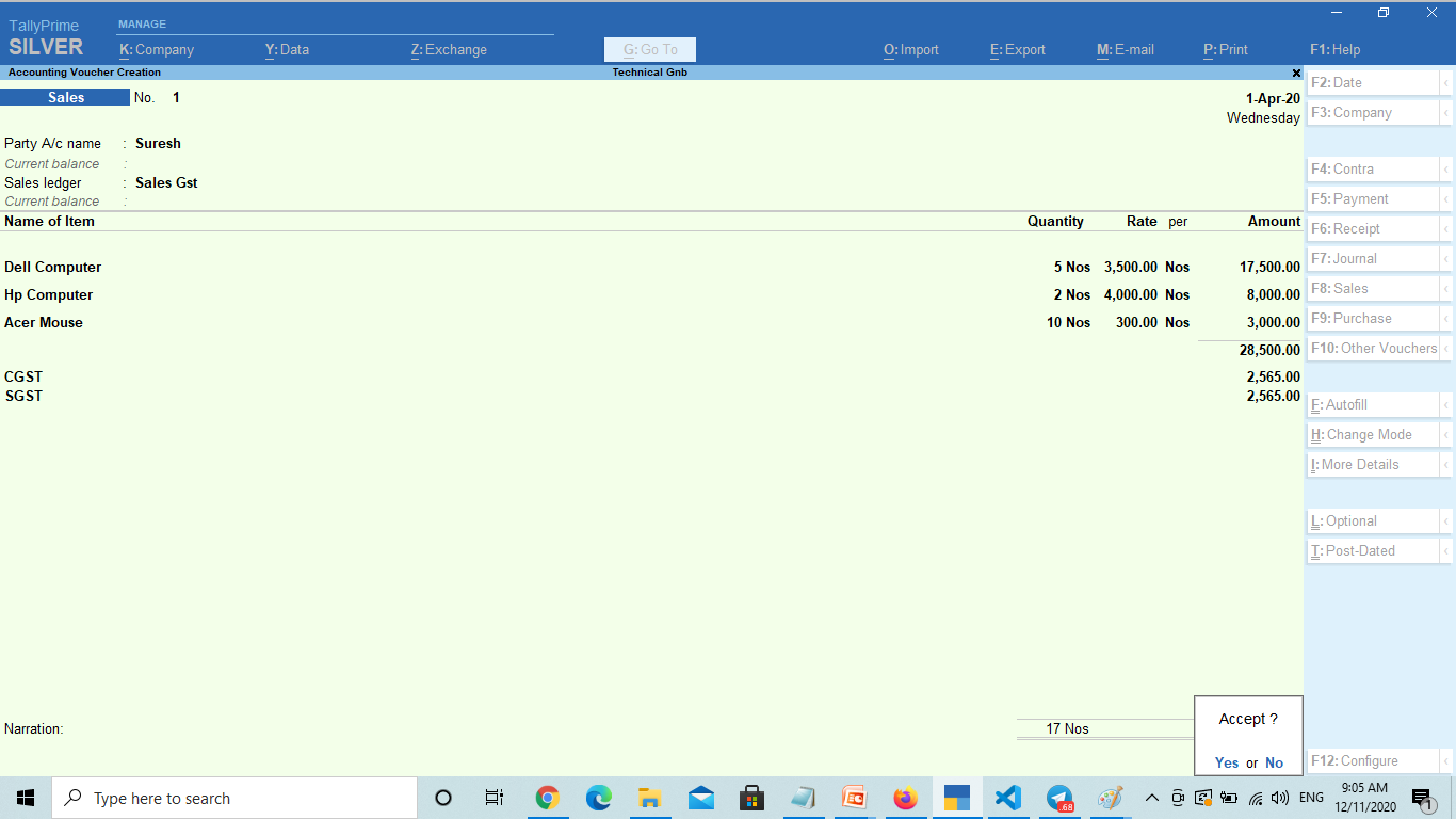 Gst Entry In Tally Prime | टैली प्राइम में GST एंट्री कैसे करें? | GST ...