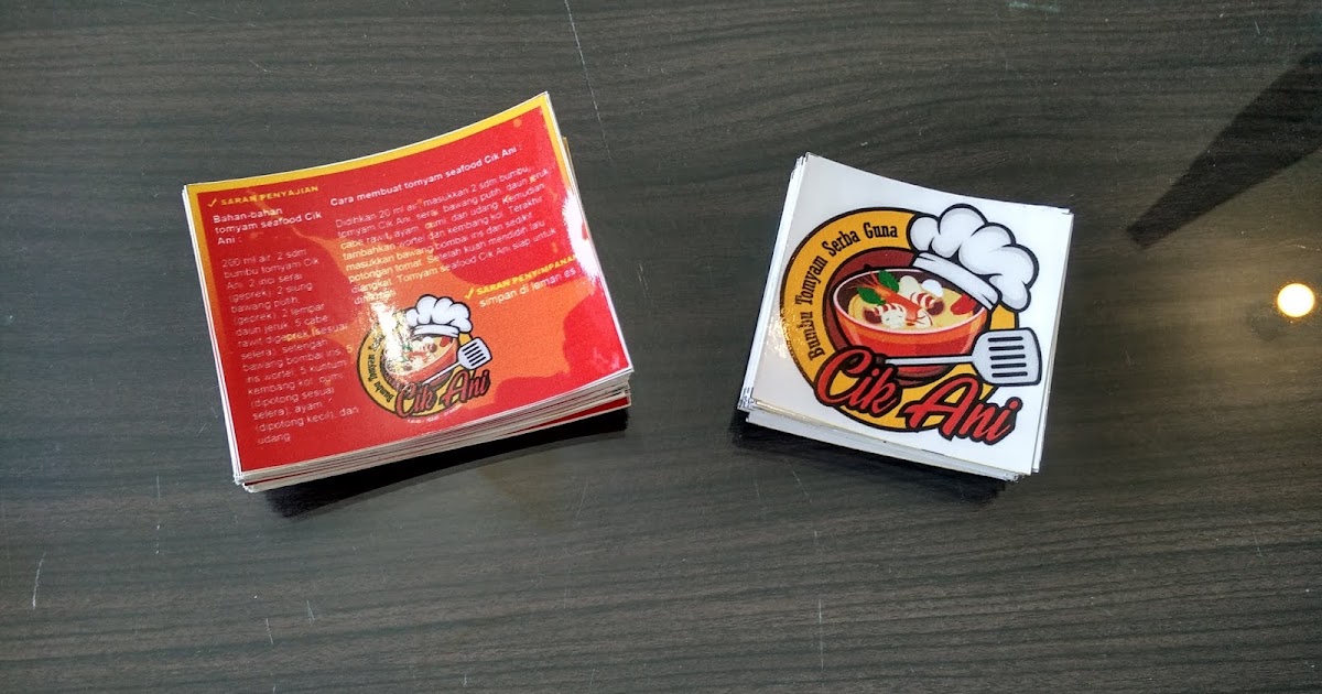 Stiker Label Makanan ~ Print Corner