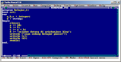 dasar program turbo pascal