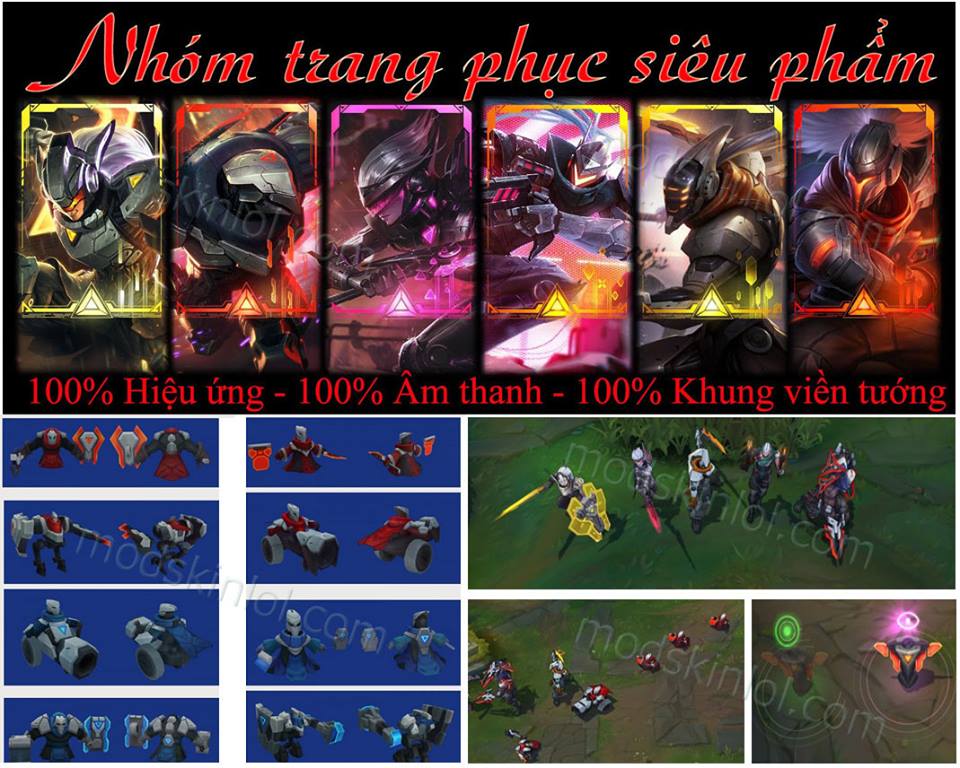 Mod Skin LOL Download Free: [Mod Skin] Combo Team Siêu Phẩm