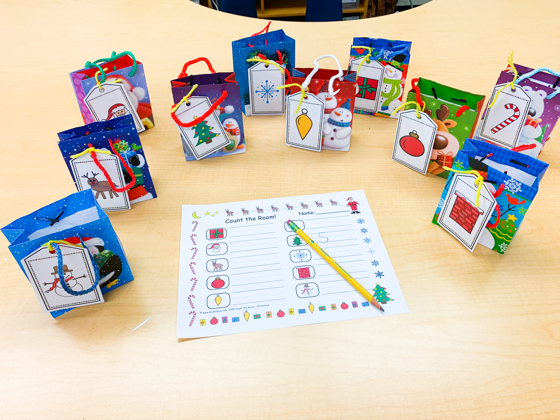 Christmas Count the Room & Write the Room! (EDITABLE!)