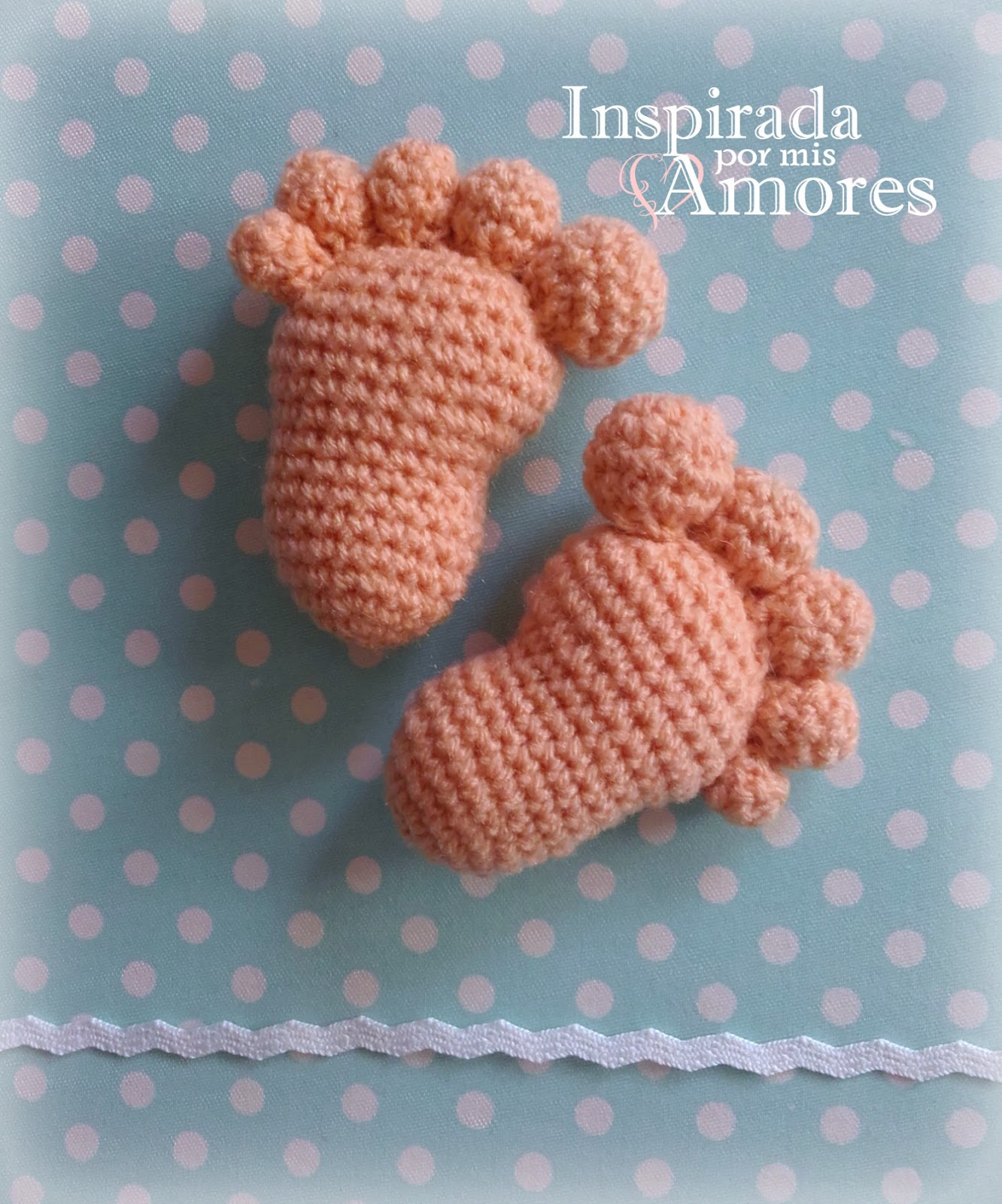 Inspirada por mis amores: PIECITOS DE BEBE AMIGURUMI