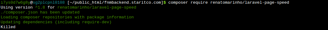 composer update failed - out of memory/killed composer update failed - out of memory/killed