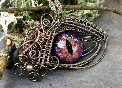 Woven Wire Evil Eye Jewelry by Twisted Sister Arts / The Beading Gem