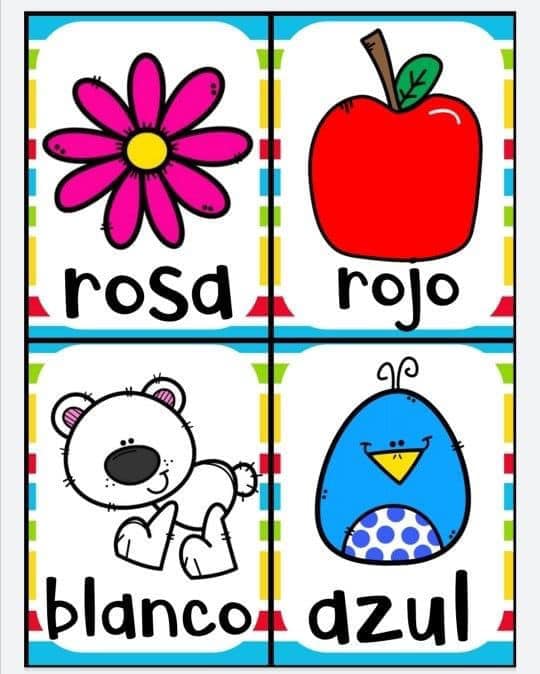 Juego Bingo de los Colores | Mundo de Rukkia