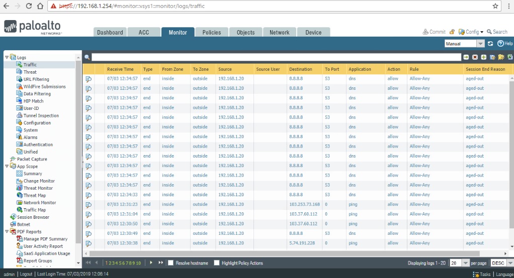 My Cybersecurity Journal: Palo Alto Networks Firewall High Risk and ...