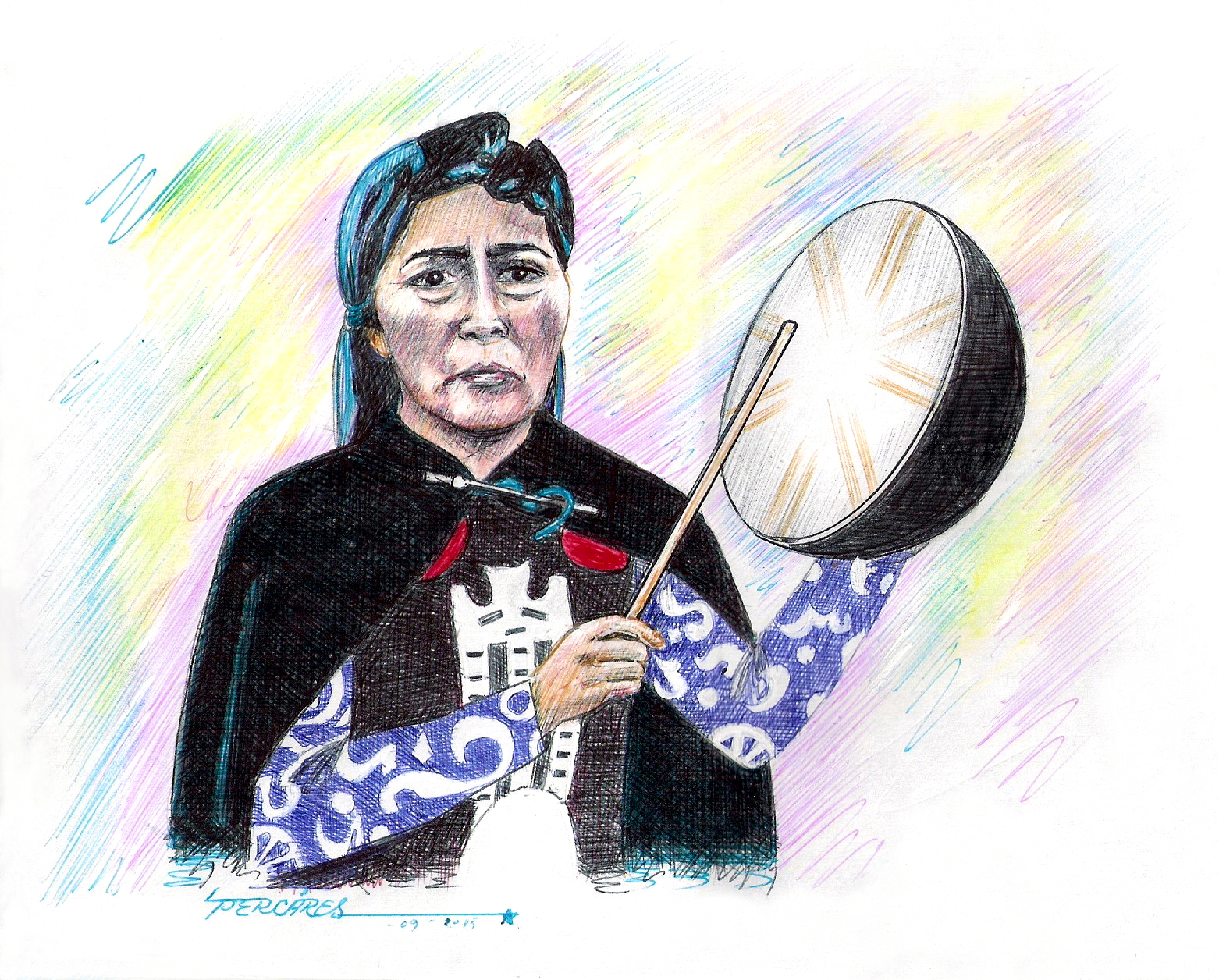 Mujer mapuche | Mapuche woman - Luis Alberto Percáres