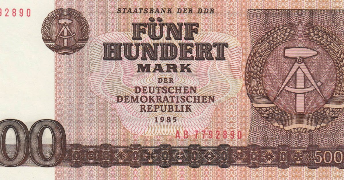 Germany DDR 500 Mark banknote 1985|World Banknotes & Coins Pictures ...