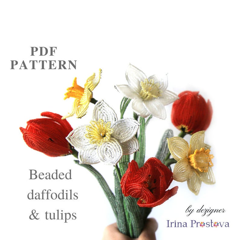 Realistic French Beaded Flower Tutorials by Beaded Garden Patterns ...