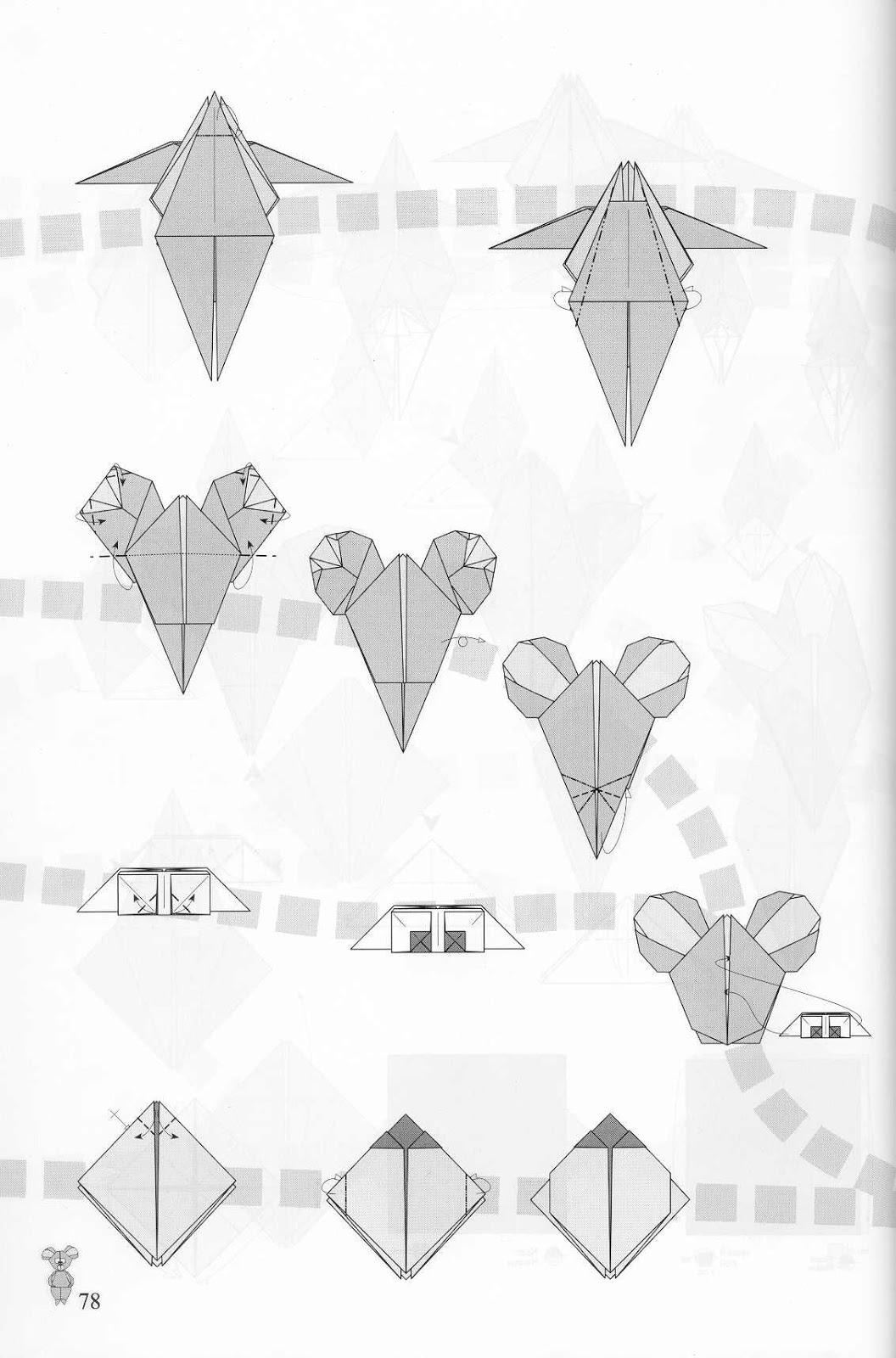 Origami Cartoon 3-Halle - Ruby Book Origami