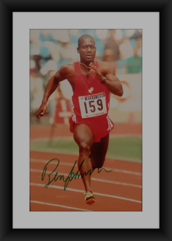 Autograph VIP: Ben Johnson, a Jamaican-born Canadian former sprinter