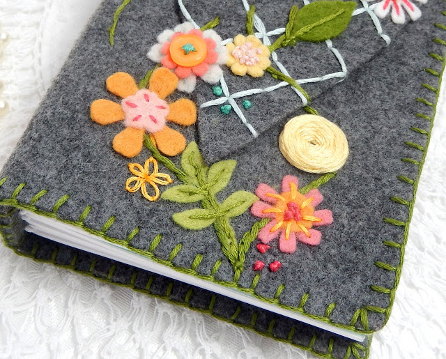 Pushing The Right Buttons: Embroidered Felt Pocket Notebook for Eileen ...