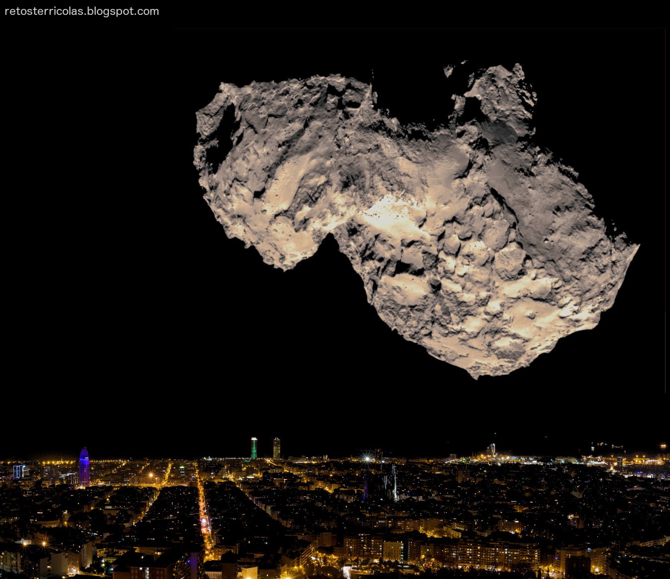 Philae Scale Comet City