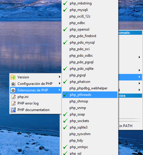 Como instalar en WampServer la extensión pthreads de PHP para ejecutar procesos multihilo