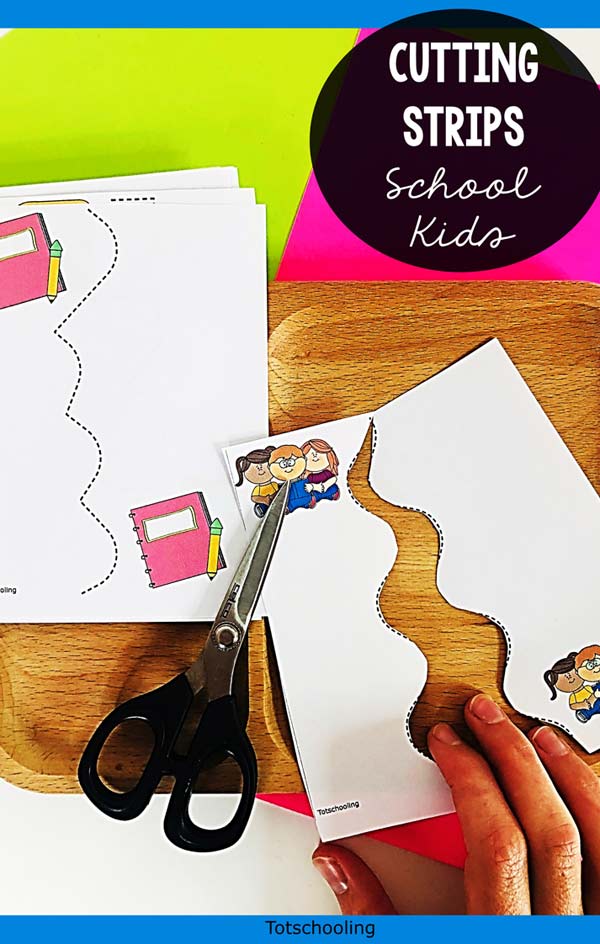 Cutting Strips for Scissor Practice | Totschooling - Toddler, Preschool ...