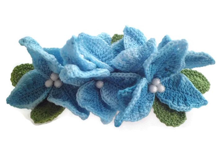 HandcraftKu : My First Batch of Crocheted Flower French Barrettes