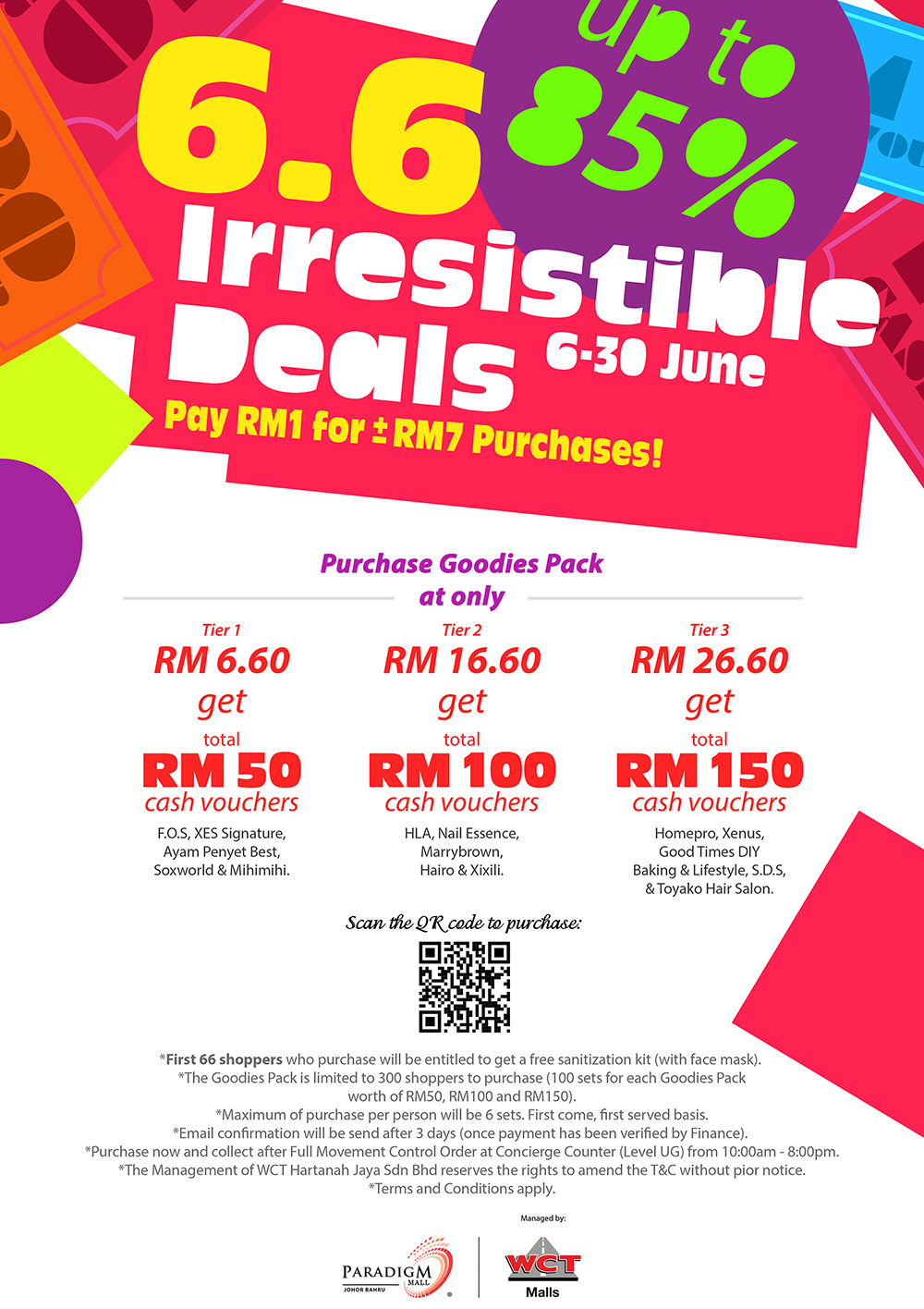 WCT MALLS OFFER IRRESISTIBLE DEALS START NOW UNTIL 30 JUNE 2021