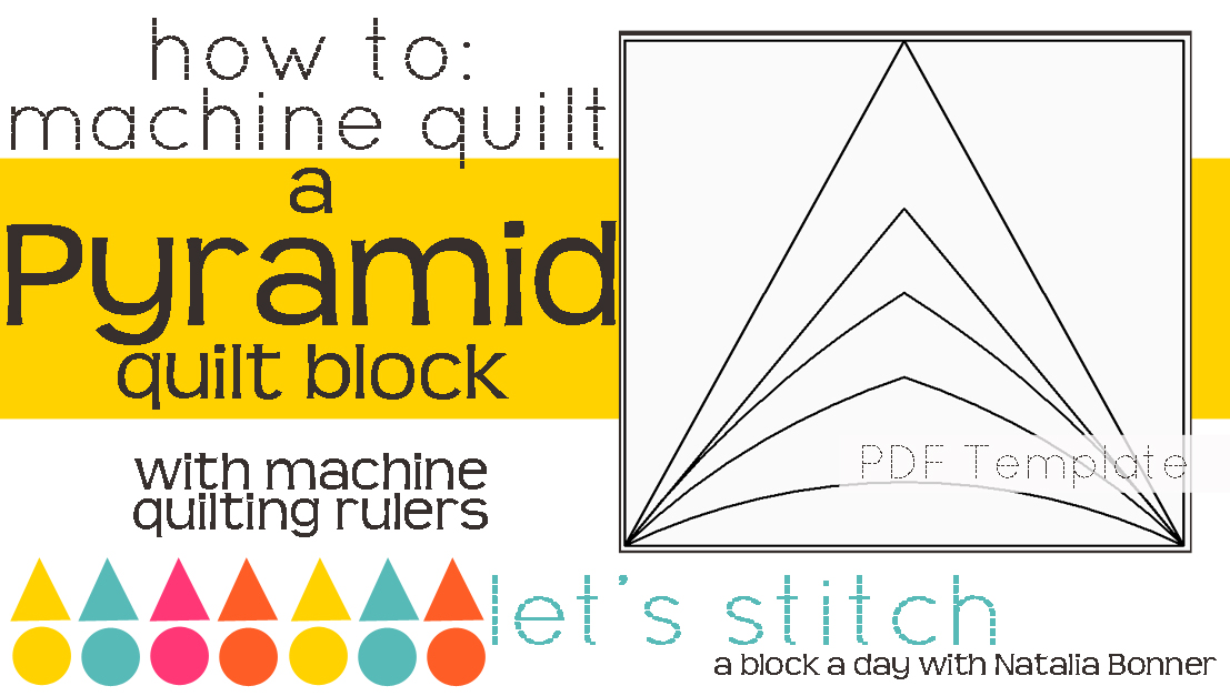 Piece N Quilt: How to: Machine Quilt a Pyramid Motif on a Square Quilt ...