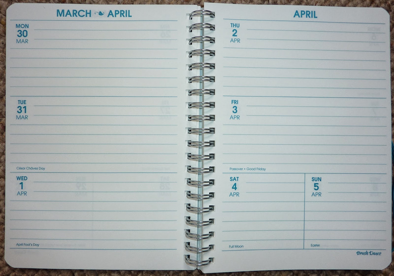 Plannerisms: New Brush Dance 2015 Weekly Planners!