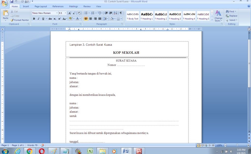 Contoh Format Surat Kuasa - antapedia.com