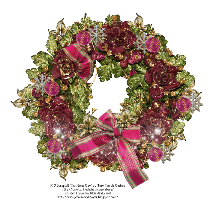 Escape From Reality Blog: FTU "Christmas Day" Clusters & Cluster Frames