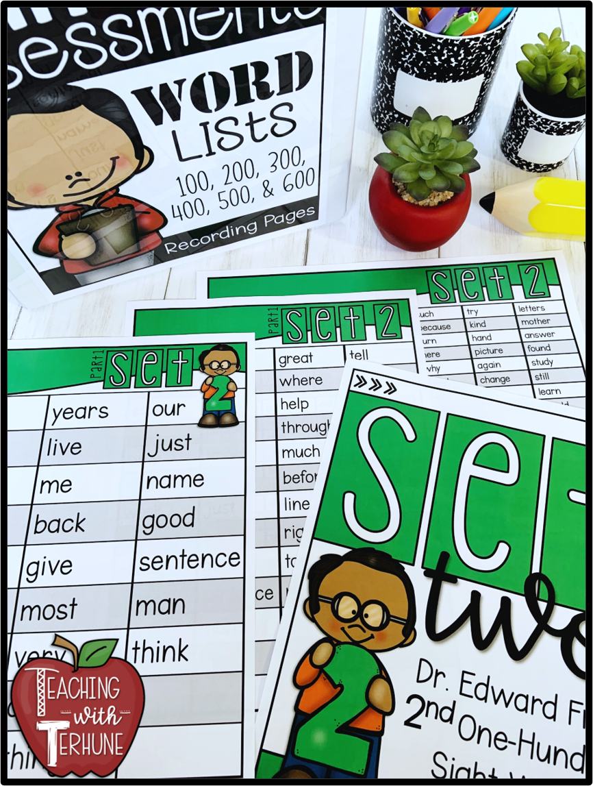 Teaching With Terhune: Sight Word Assessments for RTI/Progress Monitoring