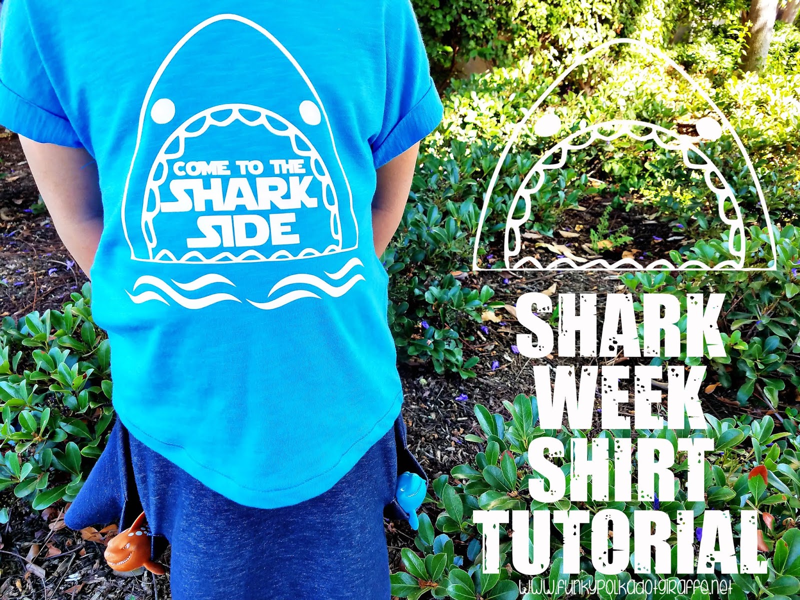 Funky Polkadot Giraffe: Shark Week Shirt Tutorial: Come to the Shark ...