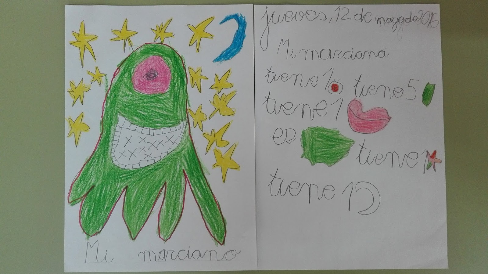 Jugando a ser niñ@s: Trabajamos la descripción: Mi marciano favorito