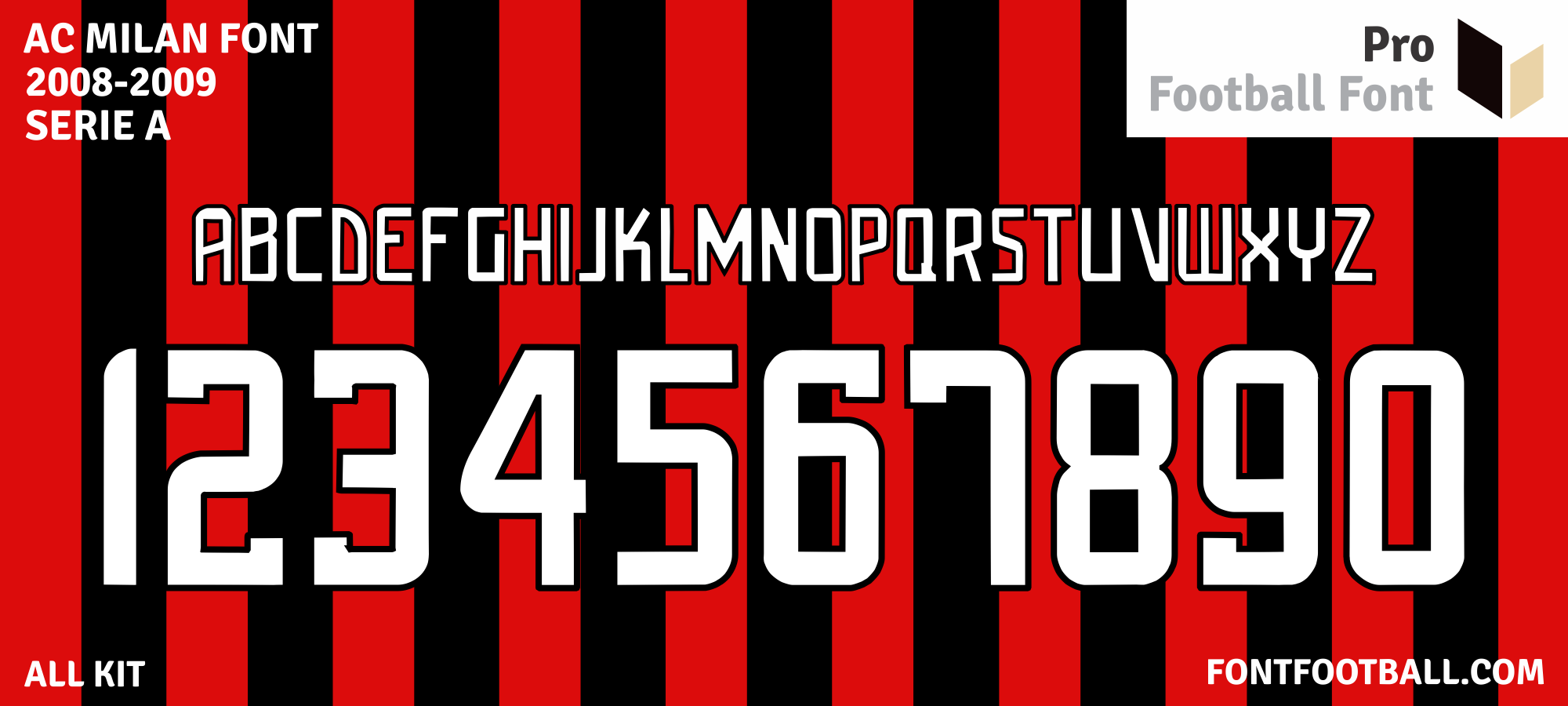AC Milan 2008-2009 Font