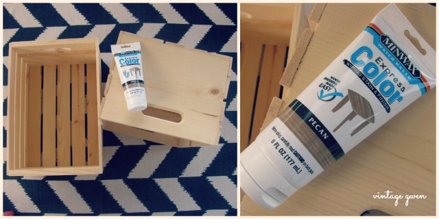 Vintage Gwen: DIY Stained Crates, A Makeover, & A Giveaway!