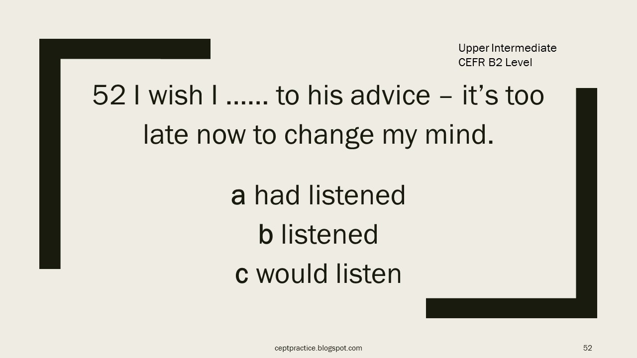 CEPT Practice: TEST YOUR ENGLISH | 60 items MULTIPLE-CHOICE TEST UPPER ...