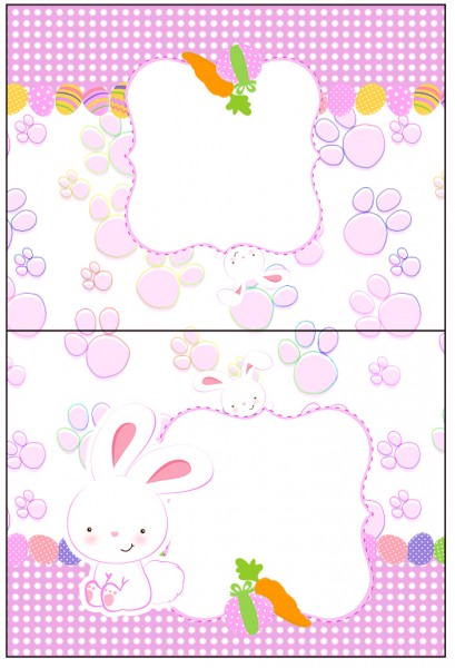 Easter Bunny with Pink and White Squares: Free Printable Candy Bar ...