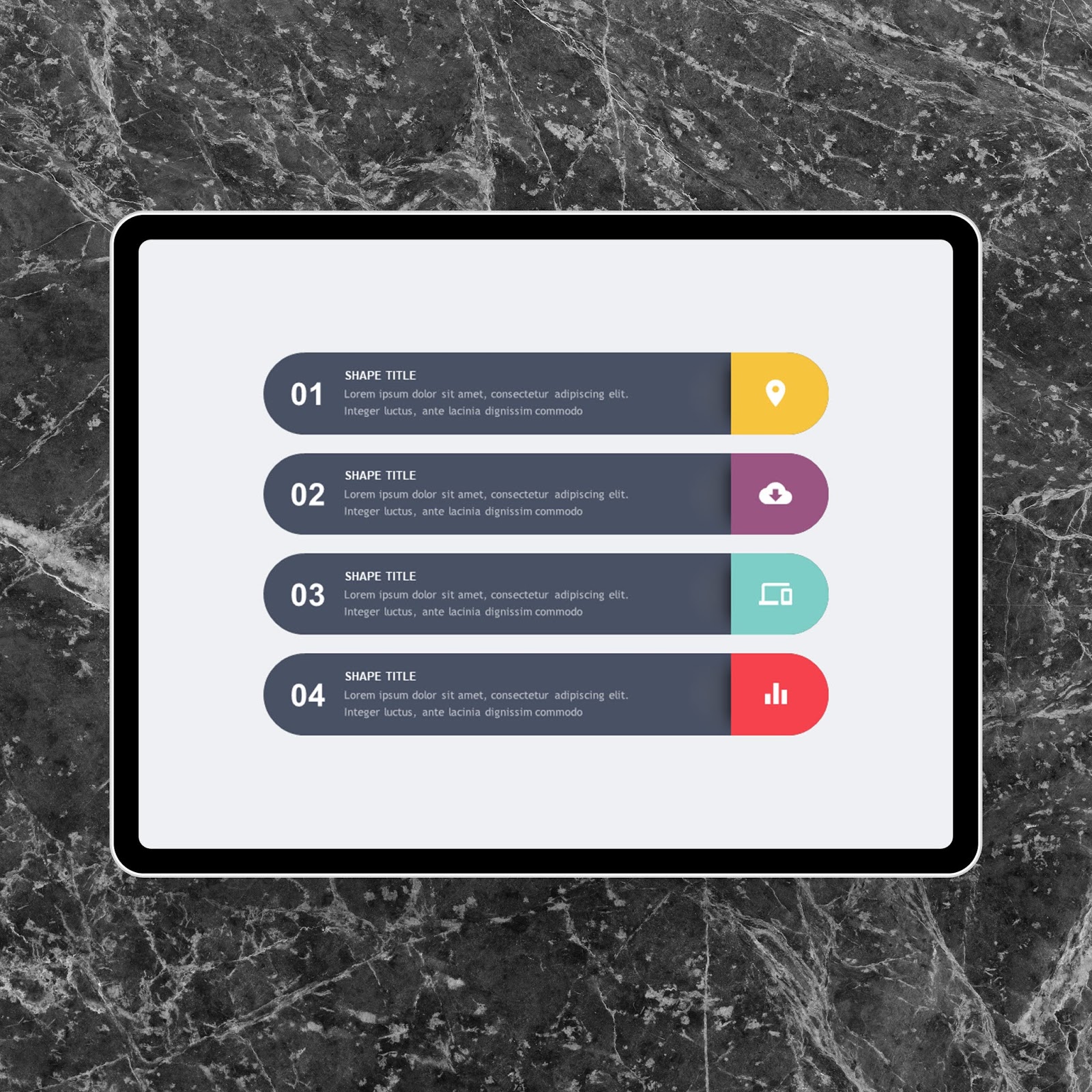 Dark Round List PowerPoint Templates - PowerPoint Free